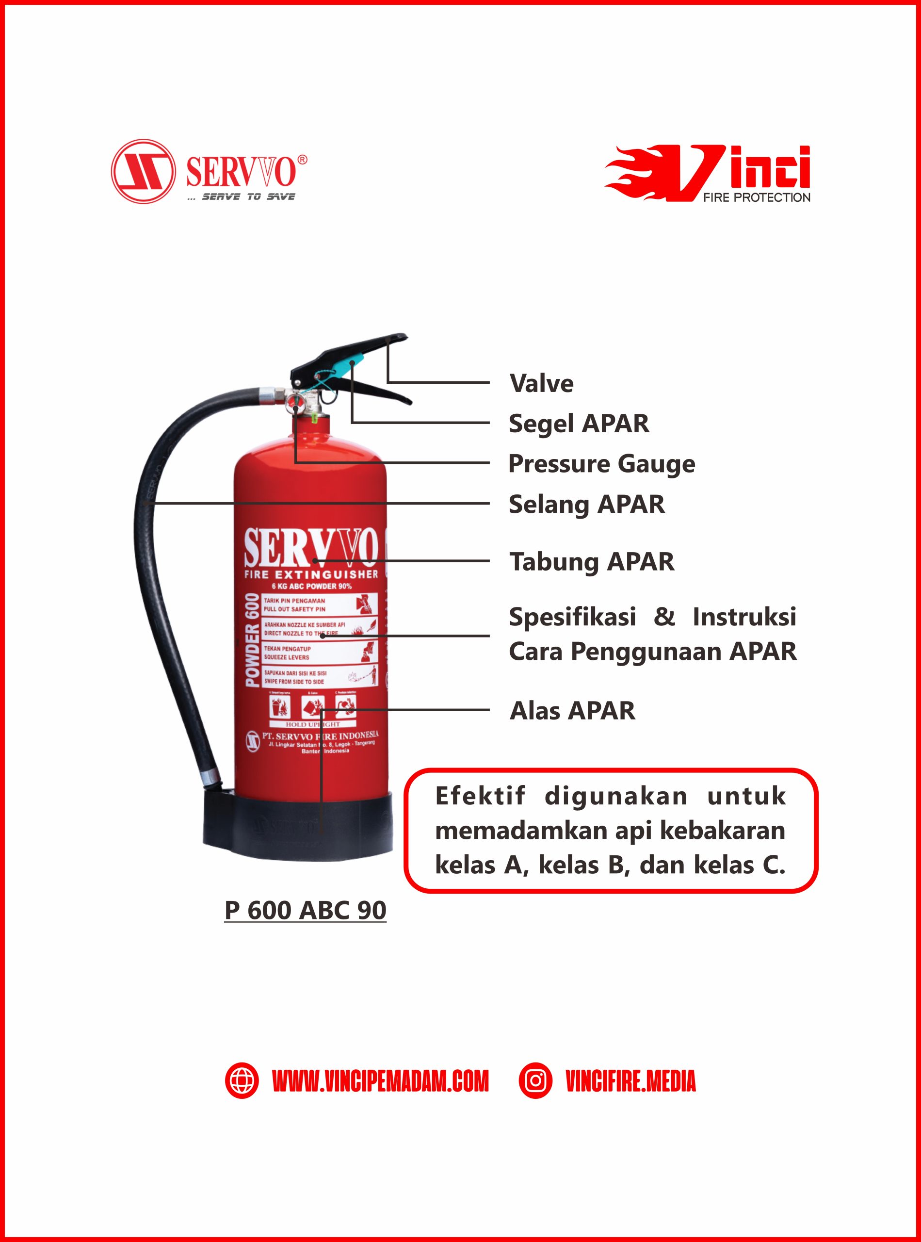 APAR SNI Servvo Powder 6 KG Semarang